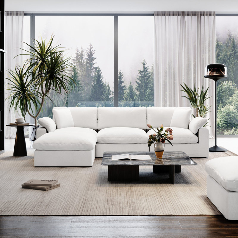 Latitude Run® Cloud Couch Modular Sectional Sofa For Living Room, Oversized Comfy Down-Filled ...